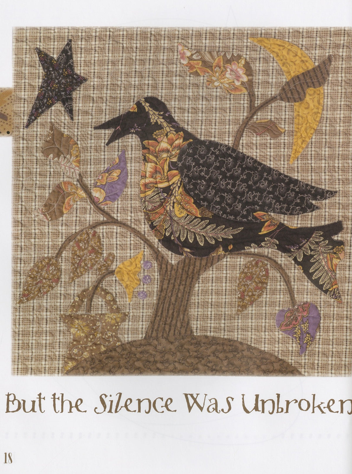 The Raven Applique Quilt Pattern by Barb Adams and Alma Allen of Black