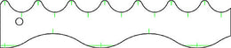 Squiggle Two Waves 12-Inch Longarm Machine Quilting Templates by Quilt
