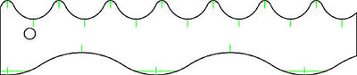 Squiggle Two Waves 12-Inch Longarm Machine Quilting Templates by Quilt