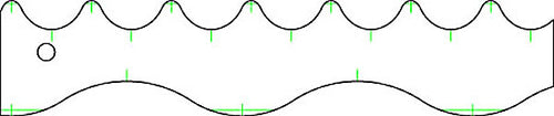 Squiggle Two Waves 12-Inch Longarm Machine Quilting Templates by Quilt